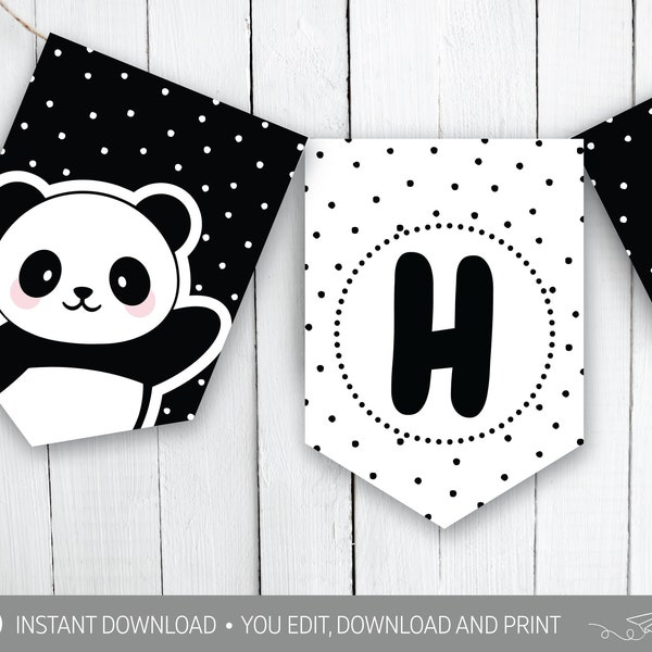 Panda Birthday Party - Etsy