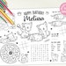 Kitten Coloring Placemat DIGITAL Cat Party Activity Kids - Etsy