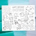 Video Game Coloring Placemat DIGITAL Player Party Activity Kids ...