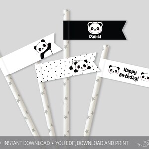 Panda Birthday Party Kit DIGITAL Panda Party Bundle Set - Etsy