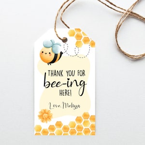 Honey Bee Birthday Thank You Tag DIGITAL | Baby Shower Favor Tag | Bee ...