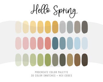 Procreate Color Palette Storybook Forest | iPad 30 Color Swatches Set ...