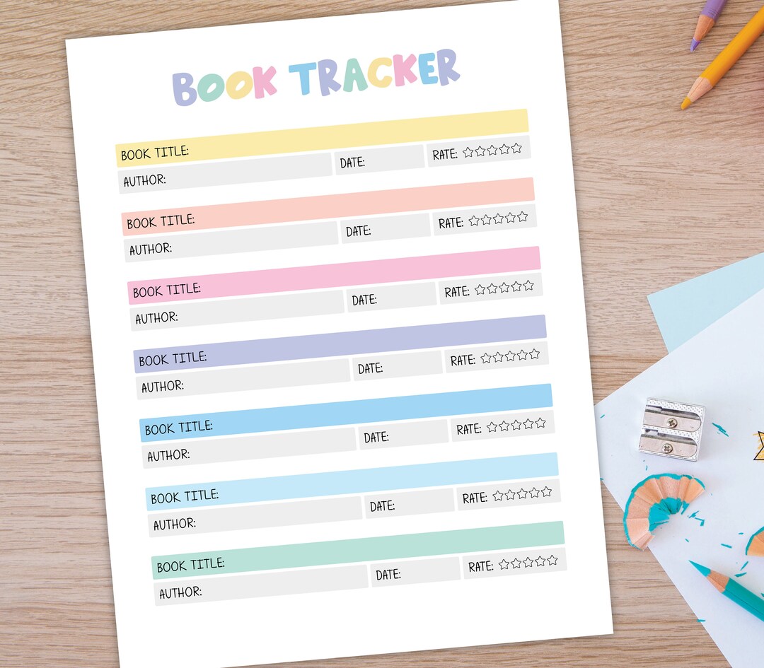 Book Tracker for Kids DIGITAL | Reading Log | Reading Tracker | Reading ...