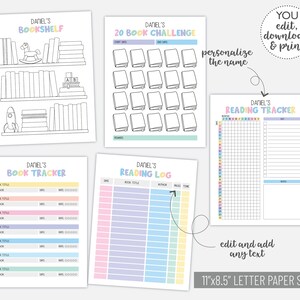 Reading Journal for Kids DIGITAL | Bundle Reading Log | Book Challenge ...