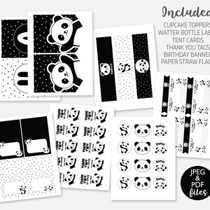 Panda Birthday Party Kit DIGITAL | Panda Party Bundle Set ...