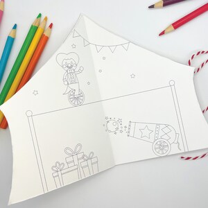 Circus Tent Coloring Pages DIGITAL | Carnival Personalized Coloring ...