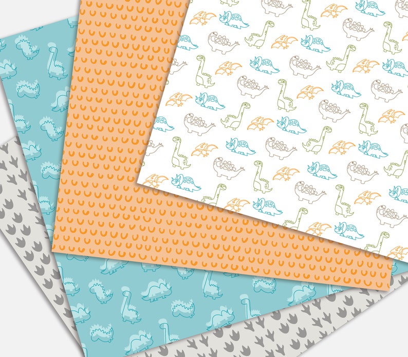 Dinosaur Seamless Digital Paper | Jurassic Background Pattern ...