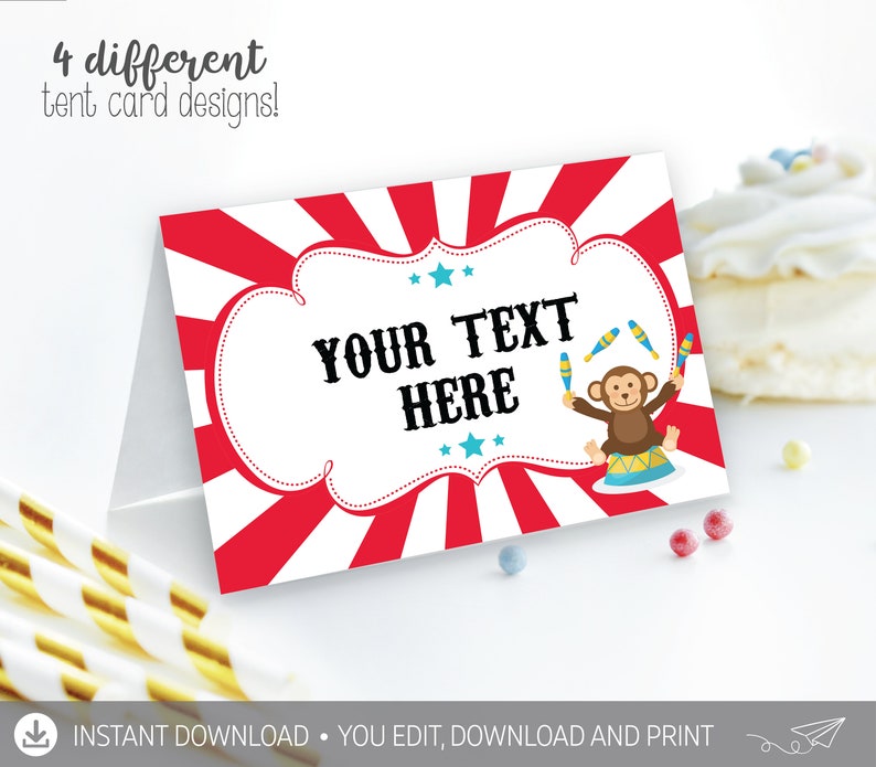 Circus Birthday Party Kit DIGITAL Carnival Party Bundle Set - Etsy