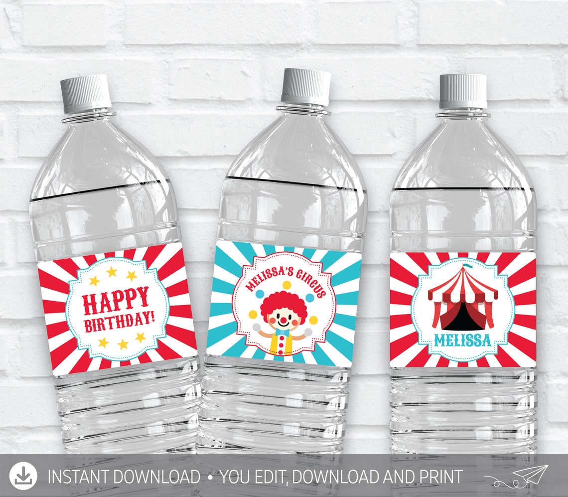 Circus Birthday Party Kit DIGITAL Carnival Party Bundle Set - Etsy