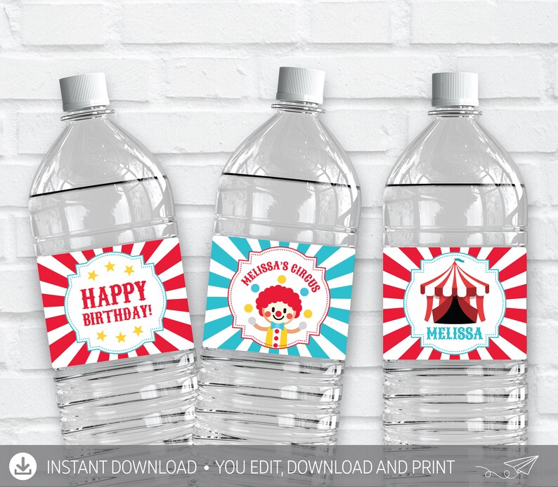Circus Birthday Party Kit DIGITAL Carnival Party Bundle Set - Etsy