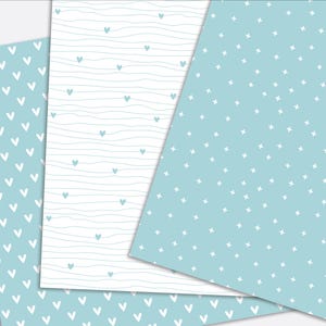 Cute Pastel Digital Paper | Cute Baby Pink and Blue Background Pattern ...