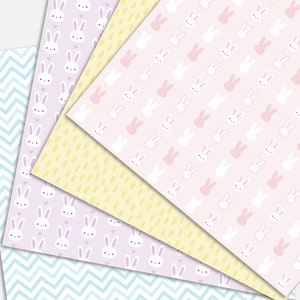 Easter Bunny Seamless Digital Paper | Cute Spring Bunny Background ...