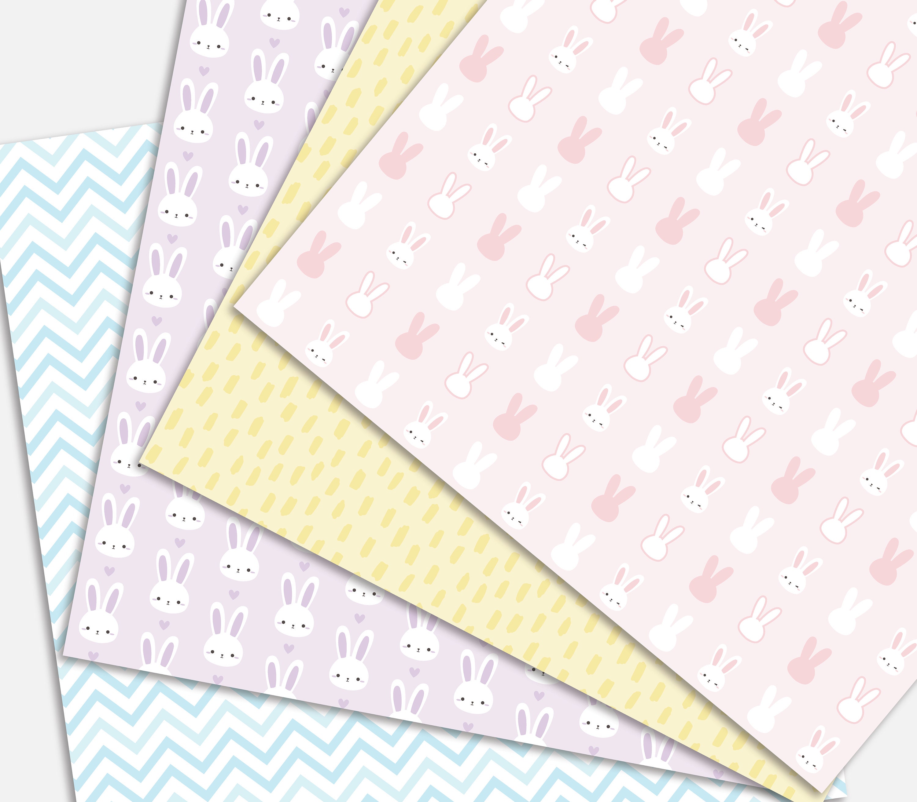 Easter Bunny Seamless Digital Paper | Cute Spring Bunny Background ...