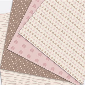 Blush Boho Digital Paper | Cute Pink and Brown Boho Background Pattern ...