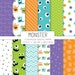 Monster Seamless Digital Paper Fun Little Monster Background Pattern ...
