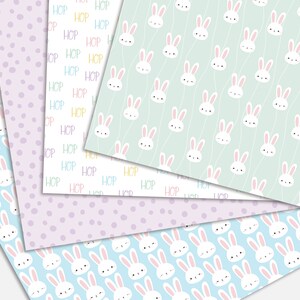 Easter Bunny Seamless Digital Paper | Cute Spring Bunny Background ...