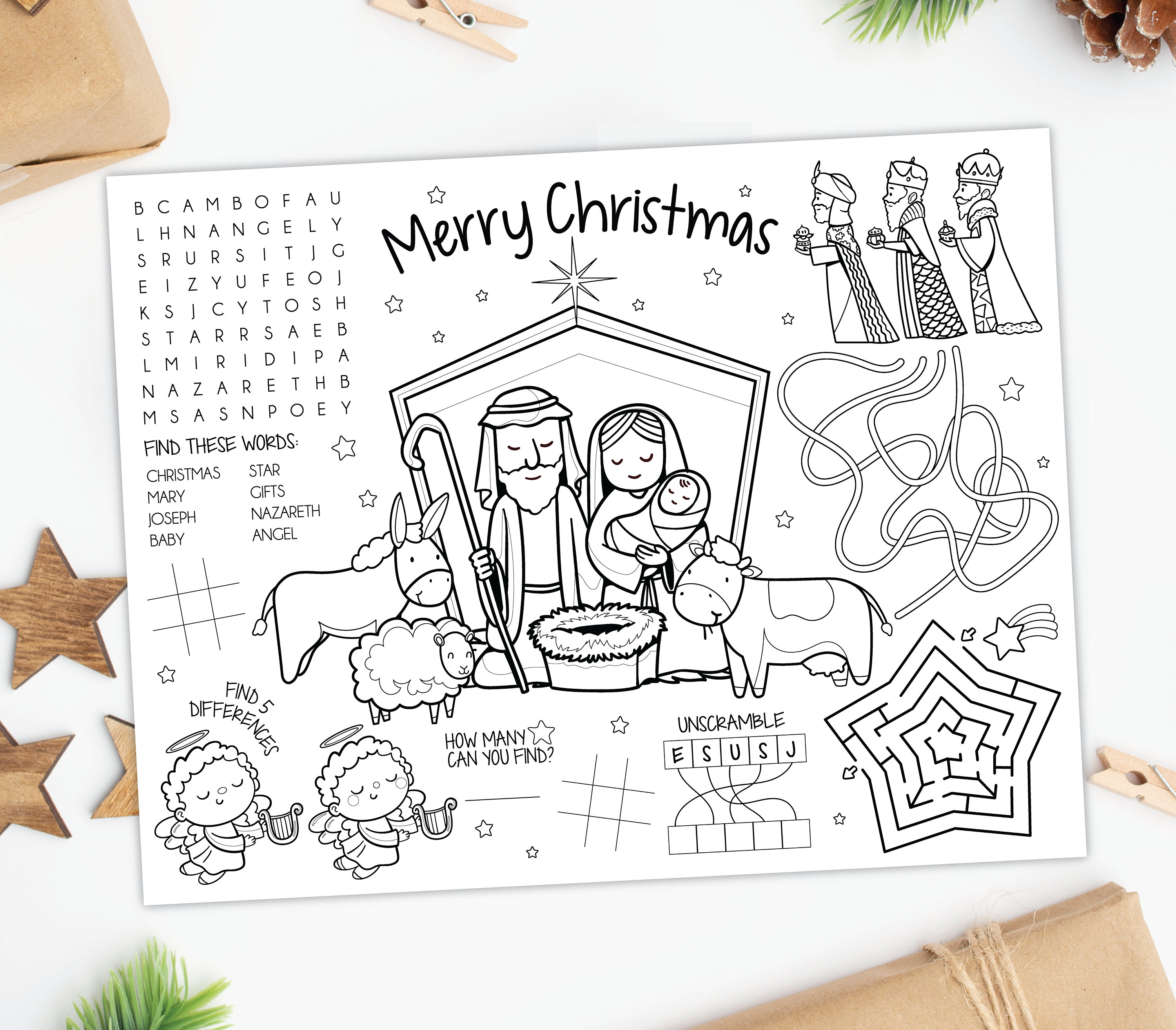 Free Printable Christmas Baby Jesus Coloring Pages
