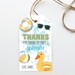 Pool Party Birthday Thank You Tag DIGITAL | Beach Summer Blue Favor Tag ...