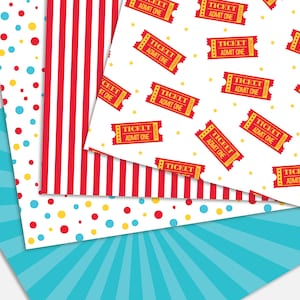 Circus Digital Paper | Carnival Background Pattern | Scrapbook Pages ...