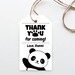 Panda Birthday Thank You Tag DIGITAL Panda Party Favor Tag Personalized ...