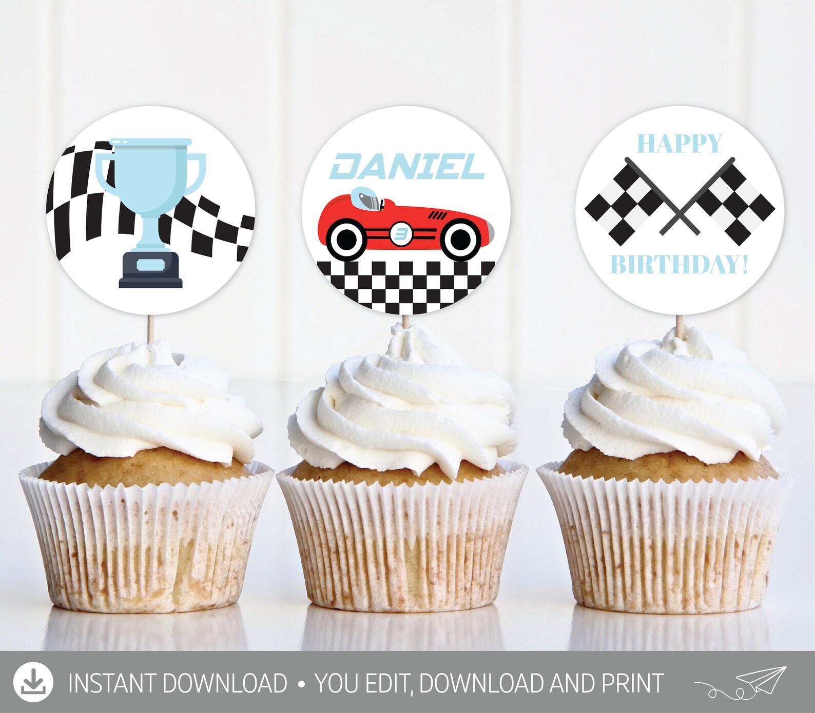 Race Car Birthday Party Kit DIGITAL Vintage Car Party Bundle - Etsy