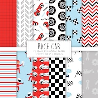 Turbo Racers Digital Paper - Etsy