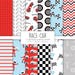 Race Car Seamless Digital Paper | Vintage Car Background Pattern ...