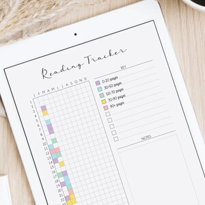 Reading Tracker | Minimalist Monthly Reading Log | Digital Book Reading ...