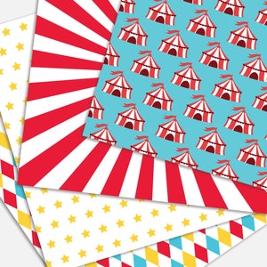 Circus Digital Paper | Carnival Background Pattern | Scrapbook Pages ...