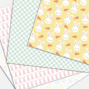Easter Bunny Seamless Digital Paper | Cute Spring Bunny Background ...