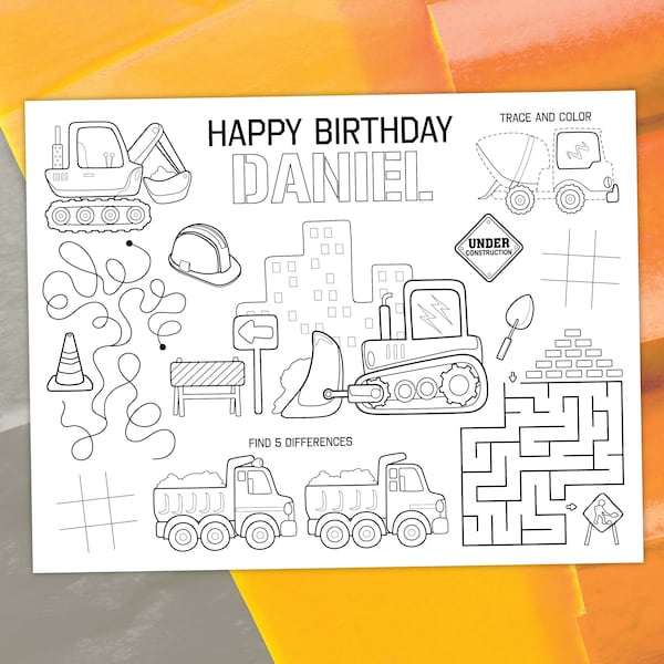 Construction Coloring - Etsy