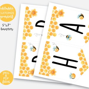 Honey Bee Happy Birthday Banner DIGITAL | What Will Baby Bee Banner ...