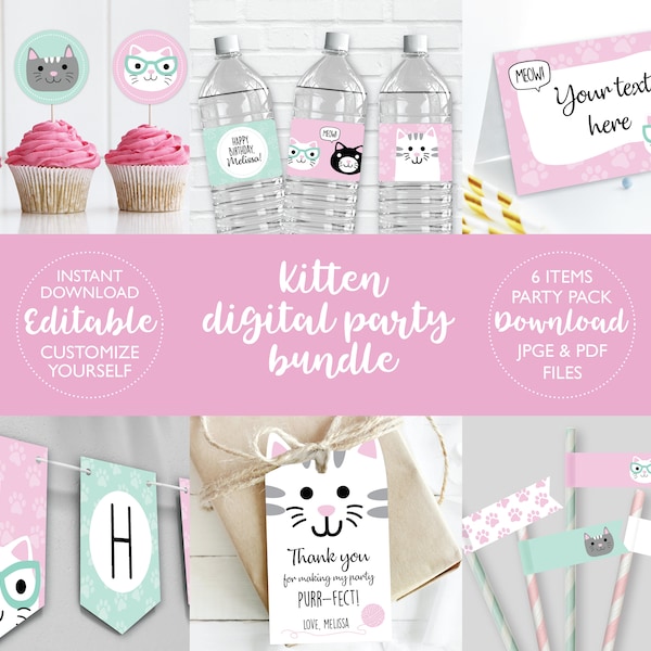 Personalised Printable Party Kit - Etsy