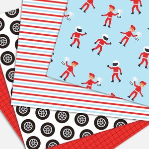 Race Car Seamless Digital Paper | Vintage Car Background Pattern ...