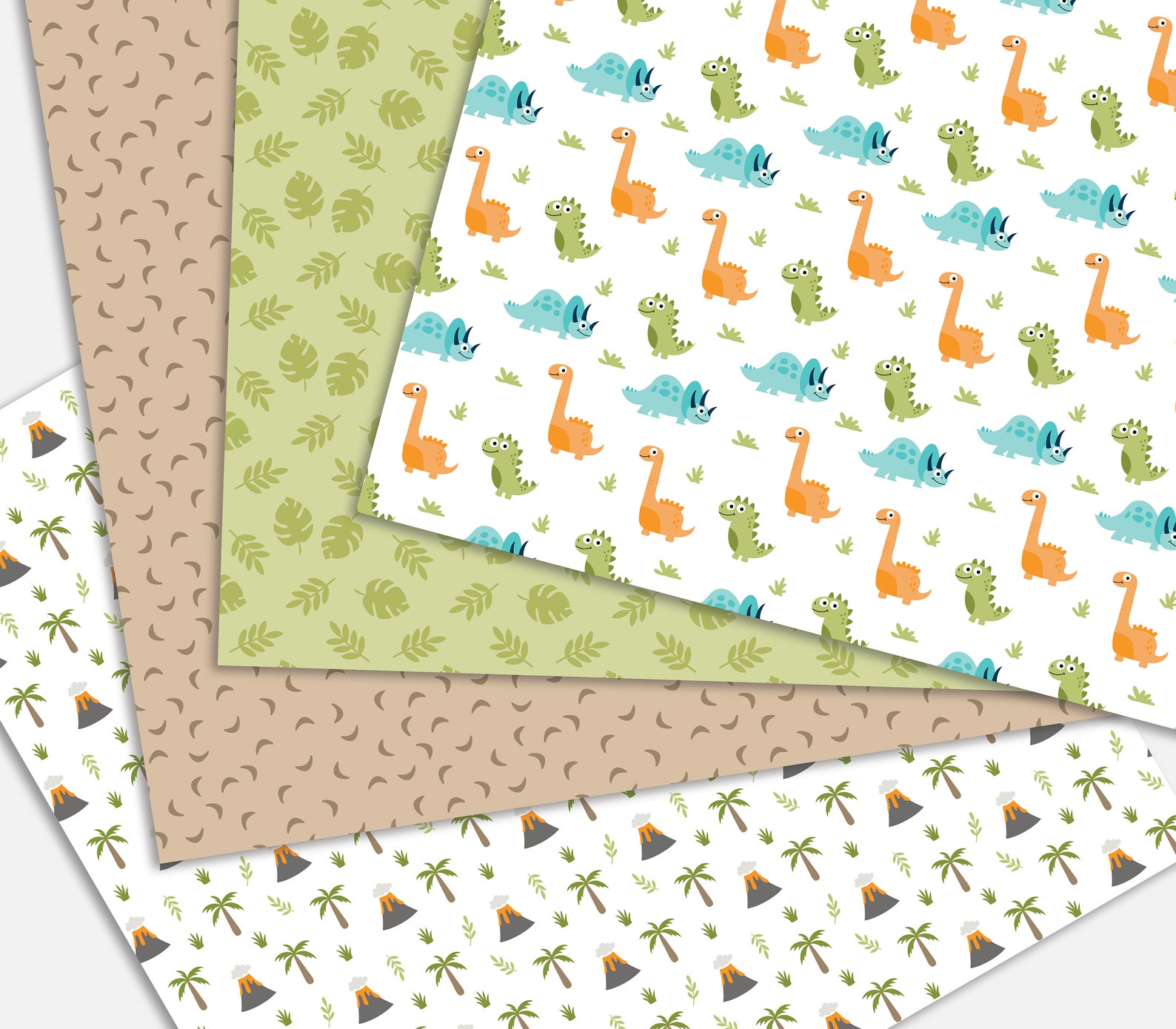 Dinosaur Seamless Digital Paper | Jurassic Background Pattern ...
