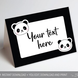 Panda Birthday Party Kit DIGITAL Panda Party Bundle Set - Etsy