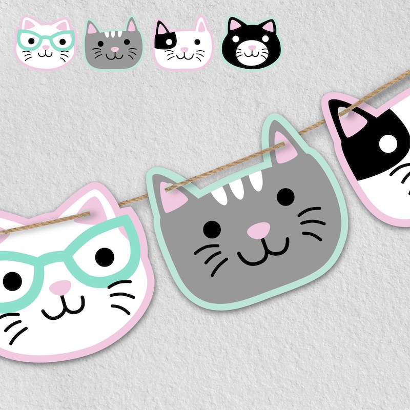 Cat Party Decorations - Etsy