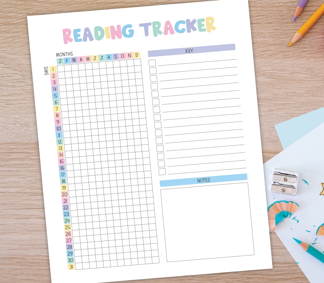 Reading Tracker for Kids DIGITAL | Reading Log | Challenge Tracker ...