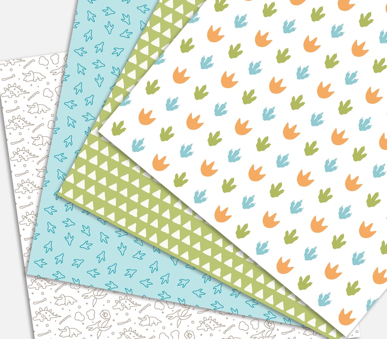 Dinosaur Seamless Digital Paper | Jurassic Background Pattern ...