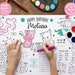 Kitten Coloring Placemat DIGITAL Cat Party Activity Kids - Etsy