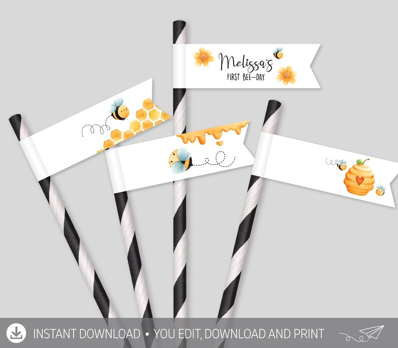 Honey Bee Birthday Party Kit DIGITAL Bee-day Party Bundle - Etsy