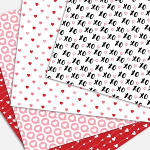 Valentine Seamless Digital Paper | Love Heart Background Pattern ...