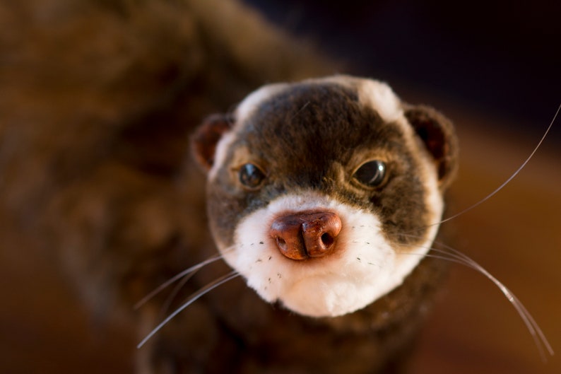 In Stock! Cute Stuffed Ferret Replica Plush, Artist Ferret Toy Portrait ...