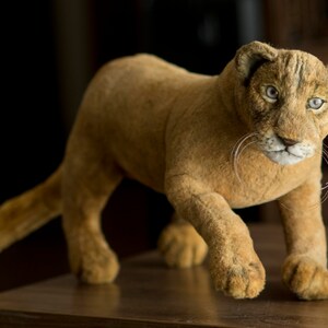 Realistic Stuffed Lioness Plush Replica, Lifelike Lion Plush, Stuff ...