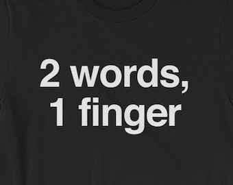 Two words one finger | Etsy