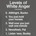 Levels of White Anger ranked Shirt Awesome Gift for Dad Things Dads Say ...