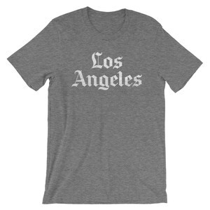 Los Angeles Blackletter T-shirt - Distressed Type, Old School Los ...