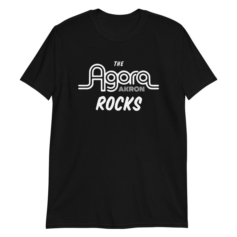 The Akron Agora Rocks Black Tee Relive the 70s 80s 90s - Etsy