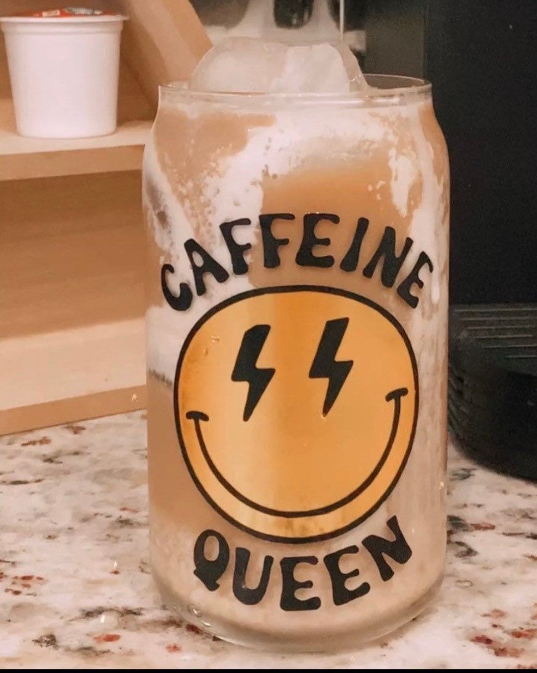 Smiley Face Aesthetic Glass Beer Can Glass Can Beer Can Glass Iced ...