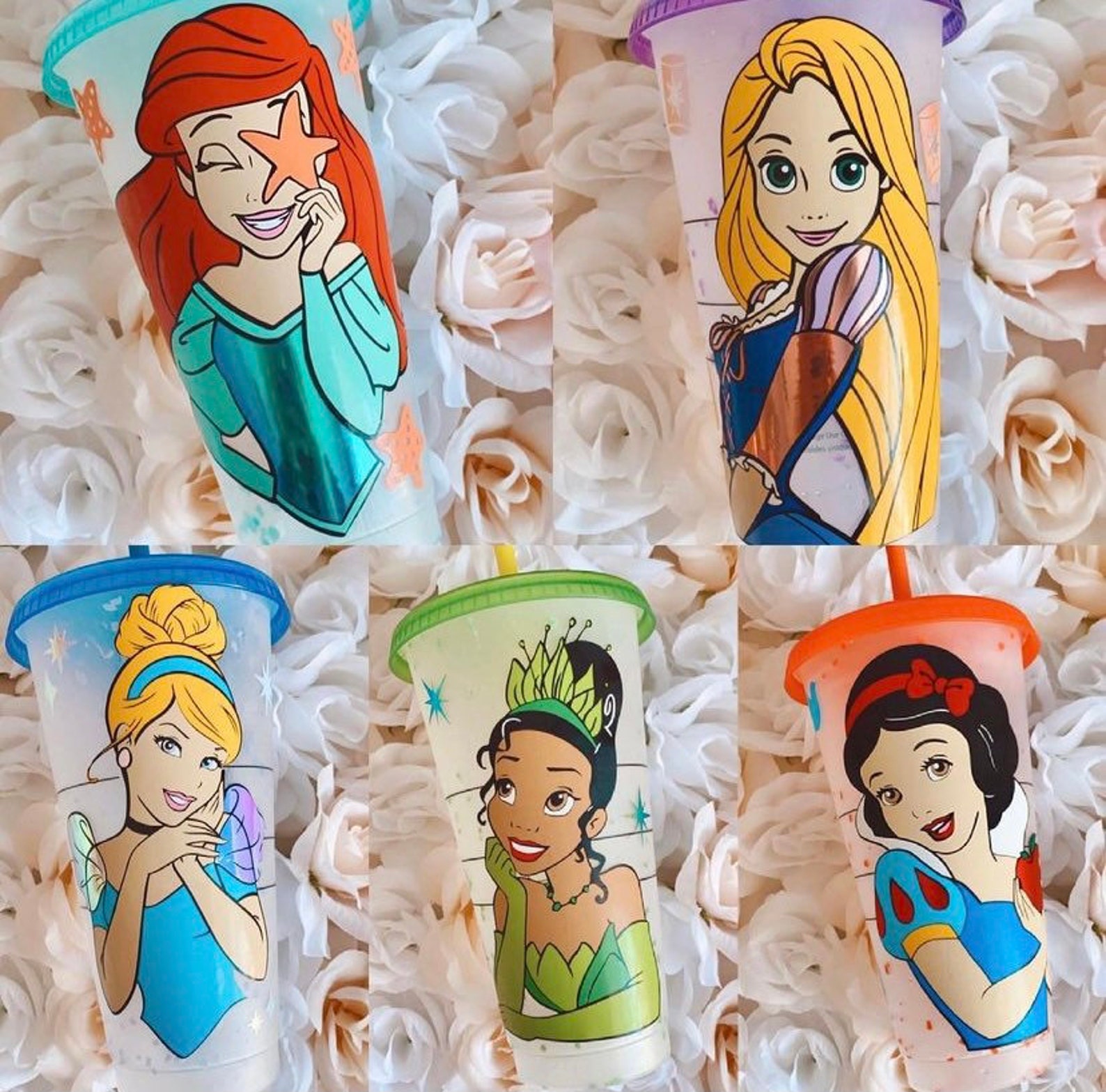 Disney Princess Cup Starbucks Color Changing Cups Disney - Etsy